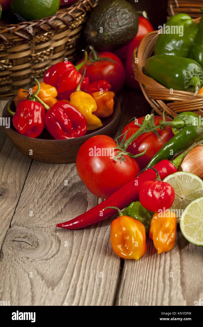 assorted kinds of mexican vegetables Stock Photo - Alamy
