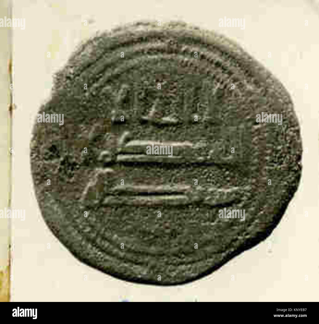 Coin MET 39.40.127.209a, circular ancient metal currency, stamped with ...
