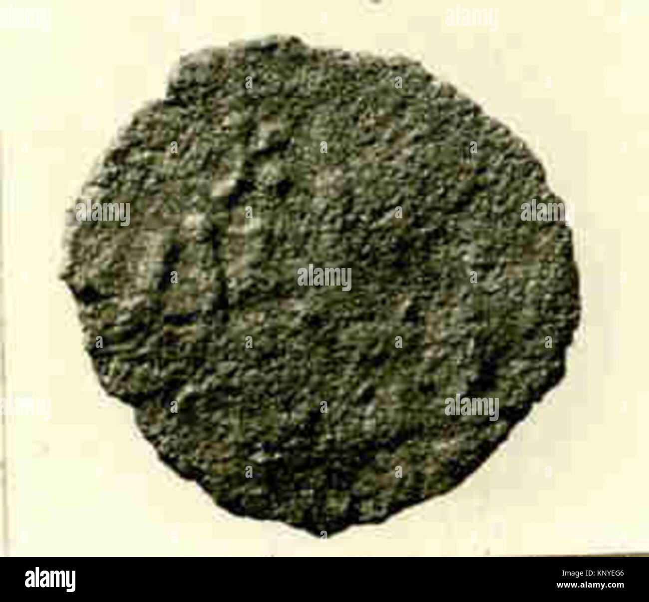 Historical coin from a museum collection showing inscriptions, minted ...