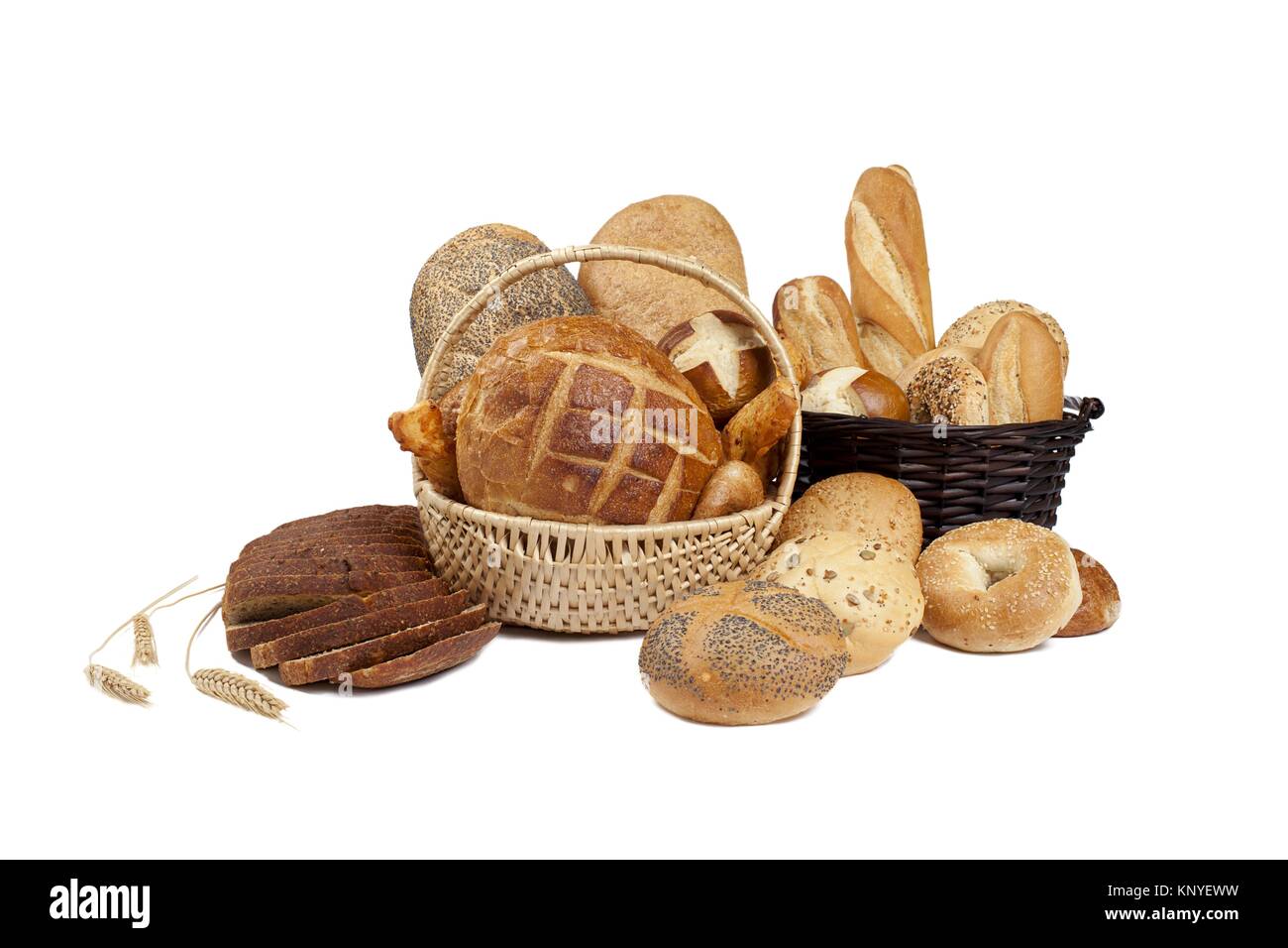 Full basket of breads hi-res stock photography and images - Alamy