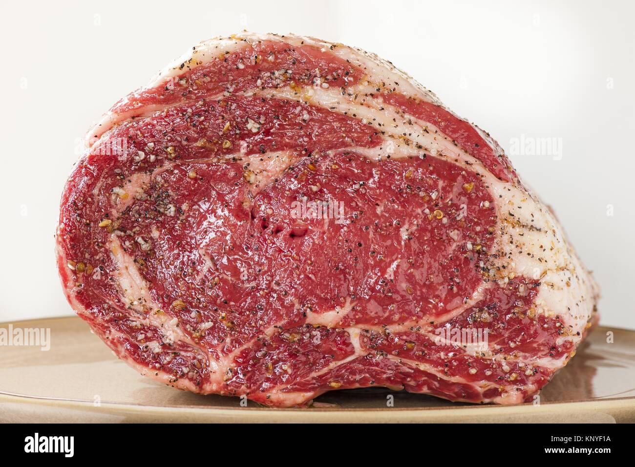 beautiful cut of prime rib beef roast Stock Photo - Alamy