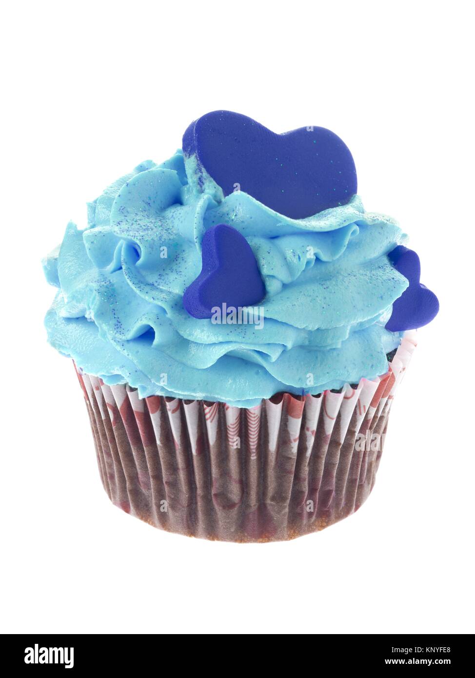 Sweet cupcake blue icing Cut Out Stock Images & Pictures - Alamy