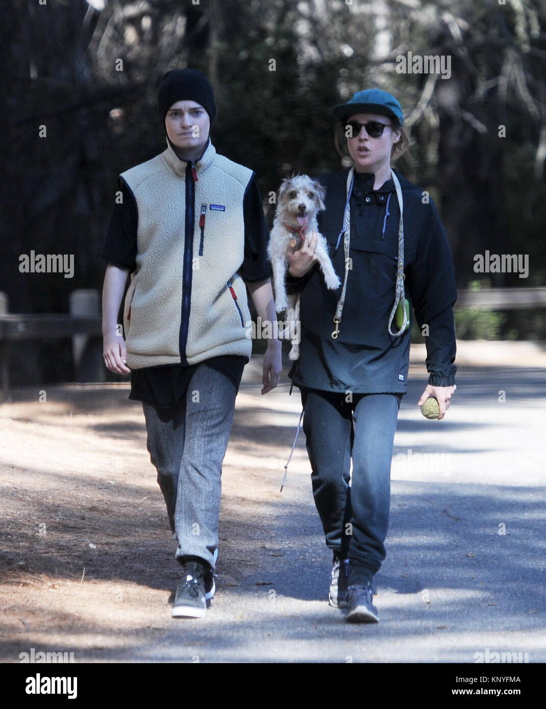 Ellen Page hikes through Franklin Park with her girlfriend Emma Porter ...