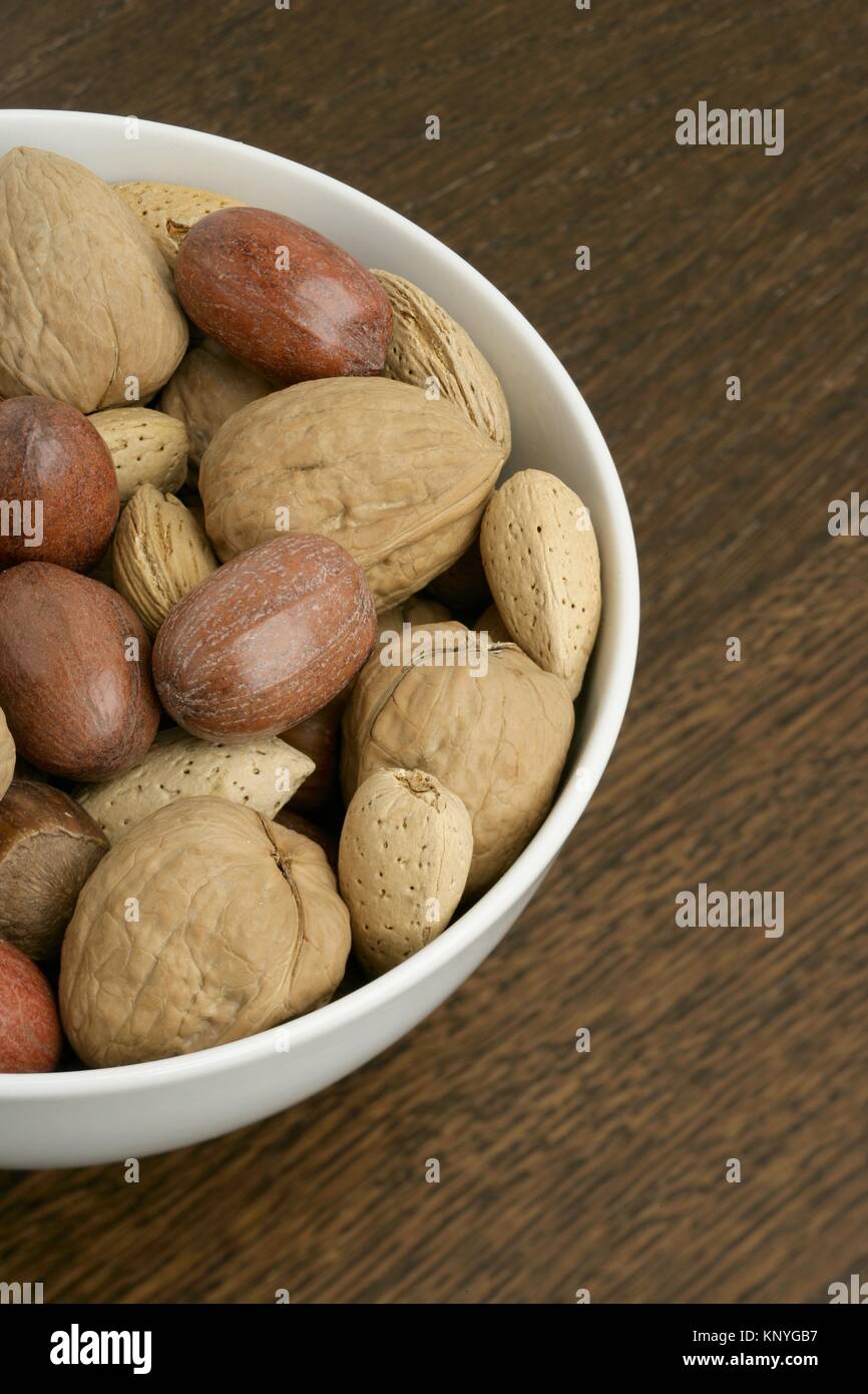 bowl with assorted nuts Stock Photo - Alamy