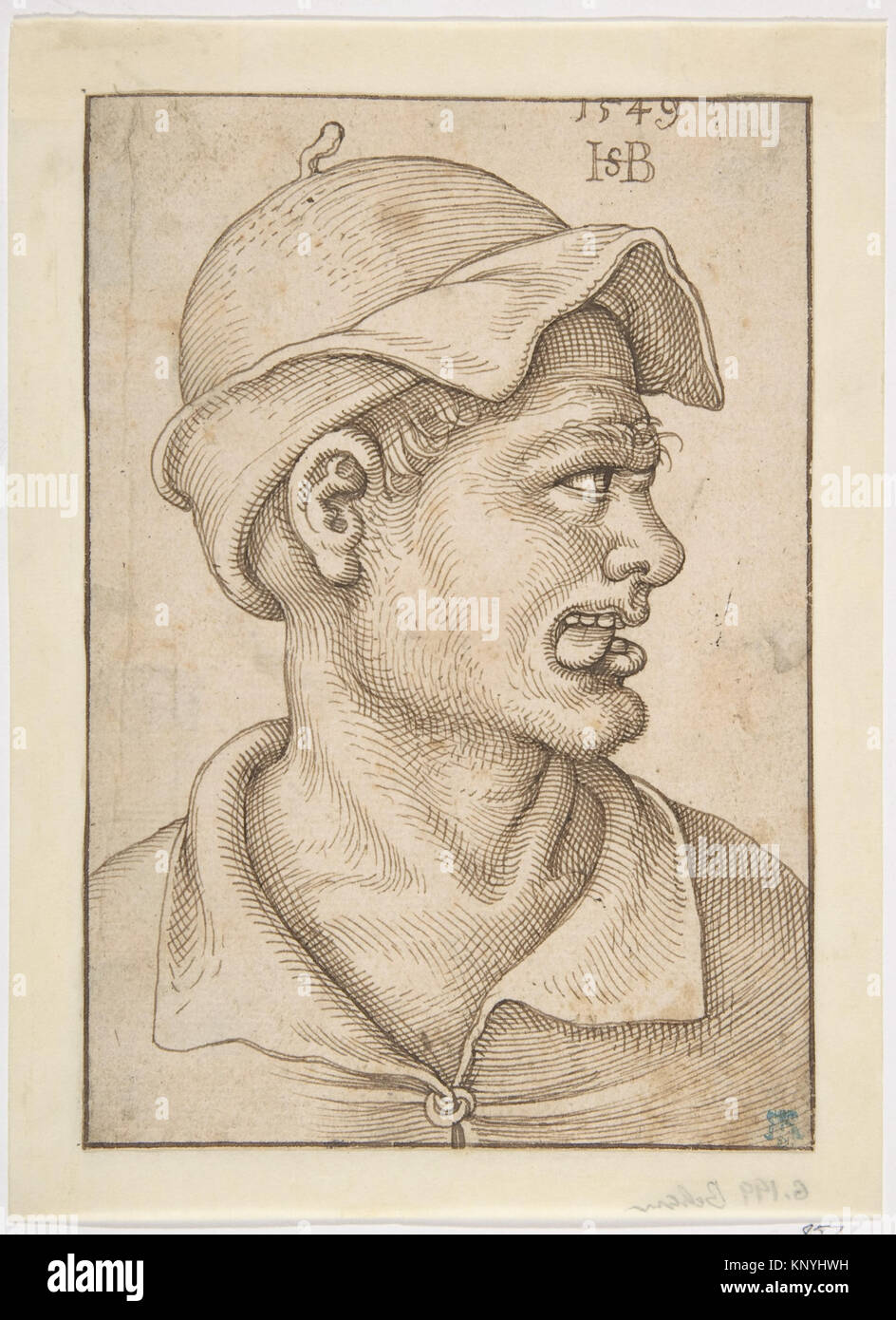 Sculpted head of a man showing detailed facial features, held at The ...