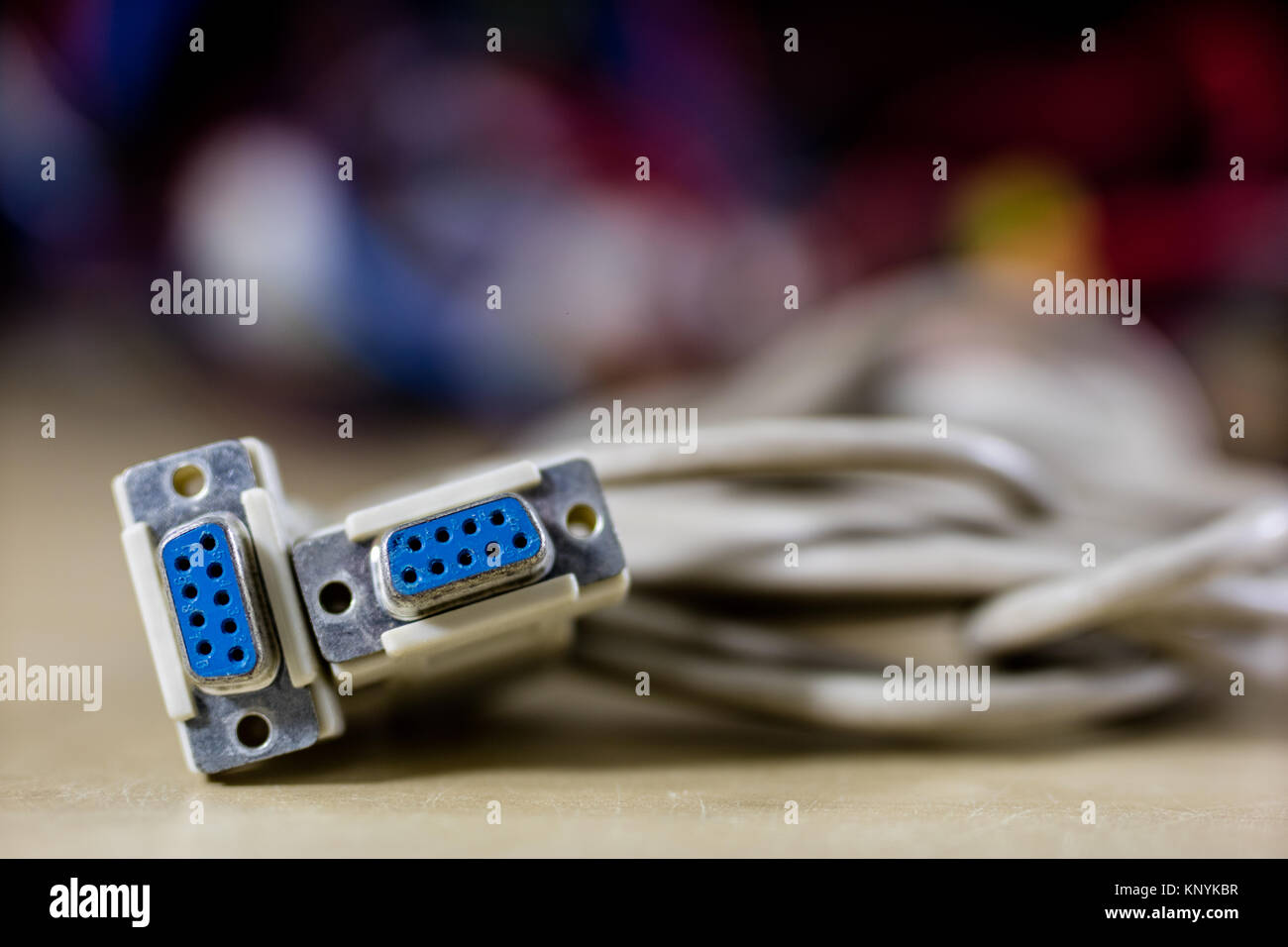 old computer wires. Cables lpt, com1 and com2 for desktop and laptop ...