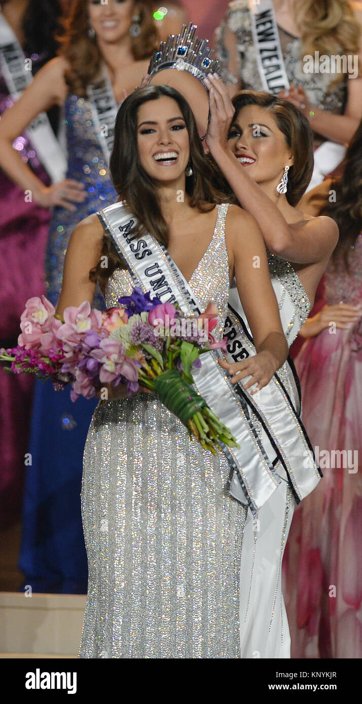 MIAMI, FL - JANUARY 25: Miss Colombia 2014 Paulina Vega is crowned Miss ...