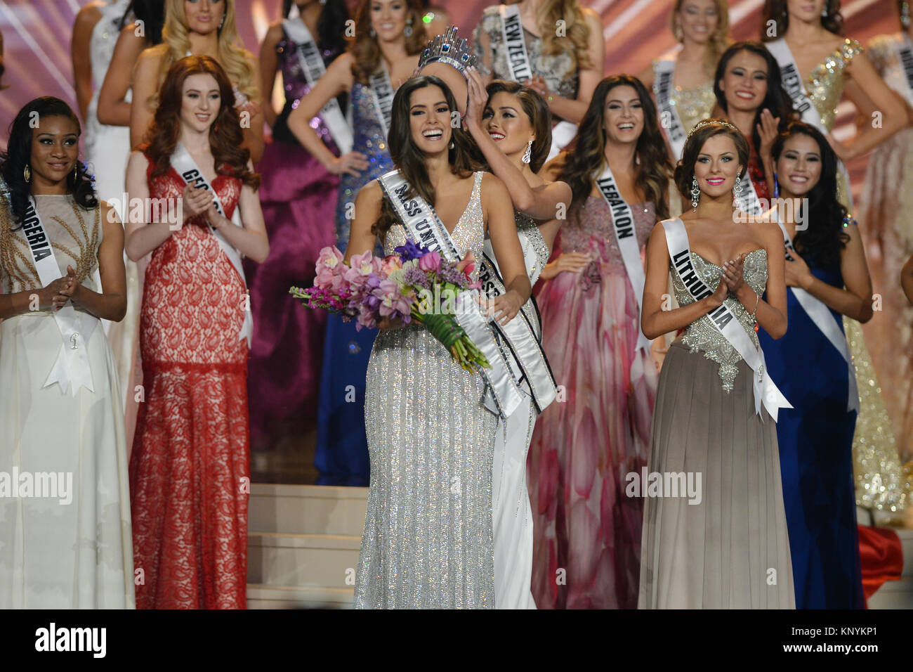 MIAMI, FL - JANUARY 25: Miss Colombia 2014 Paulina Vega is crowned Miss ...