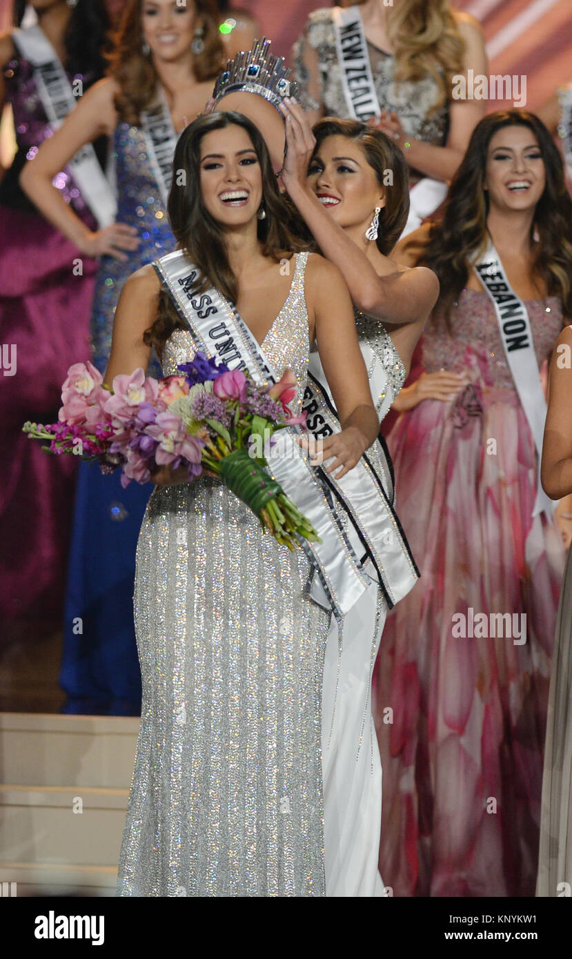 MIAMI, FL - JANUARY 25: Miss Colombia 2014 Paulina Vega is crowned Miss ...