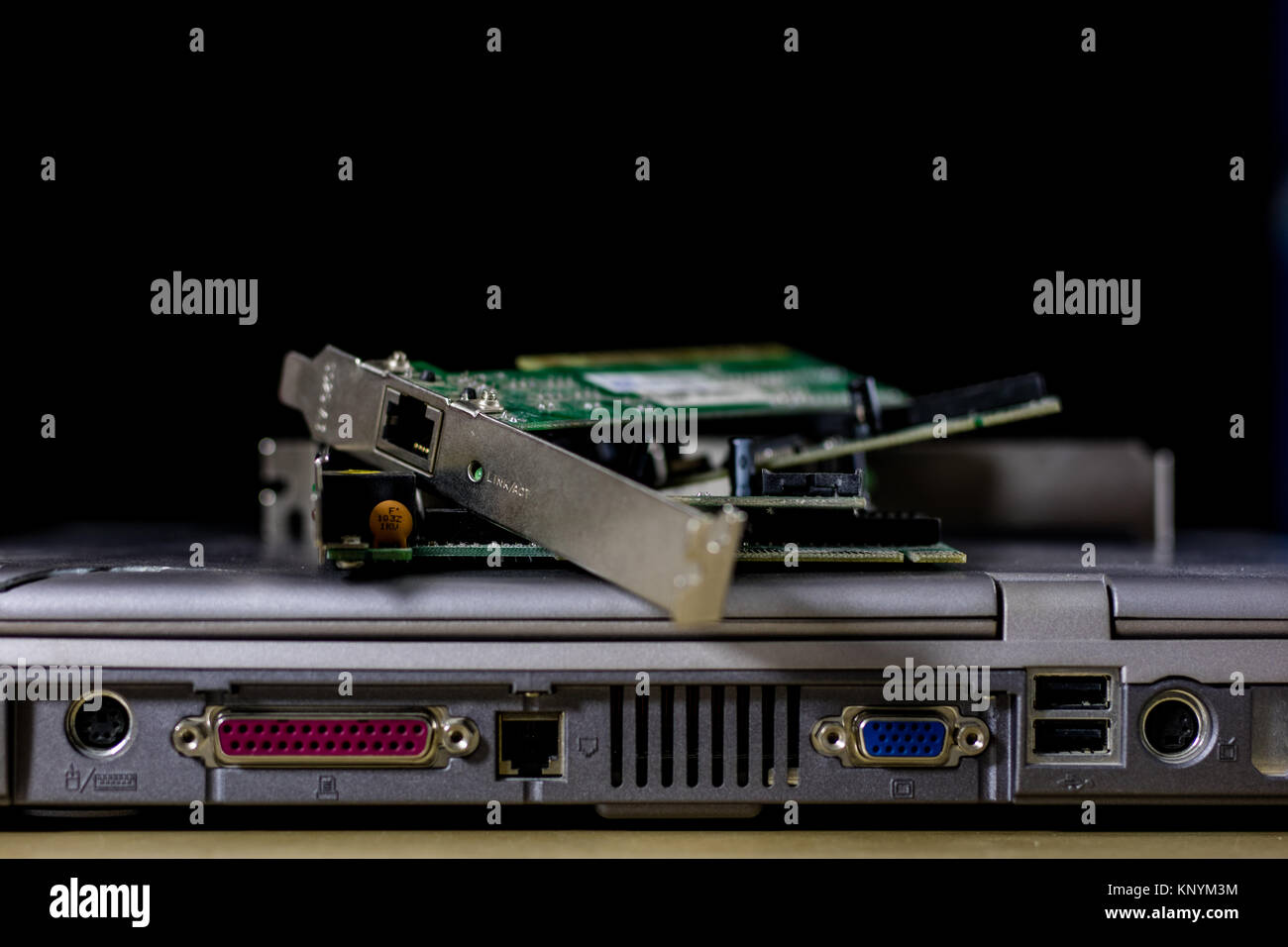 old computer wires. Cables lpt, com1 and com2 for desktop and laptop ...
