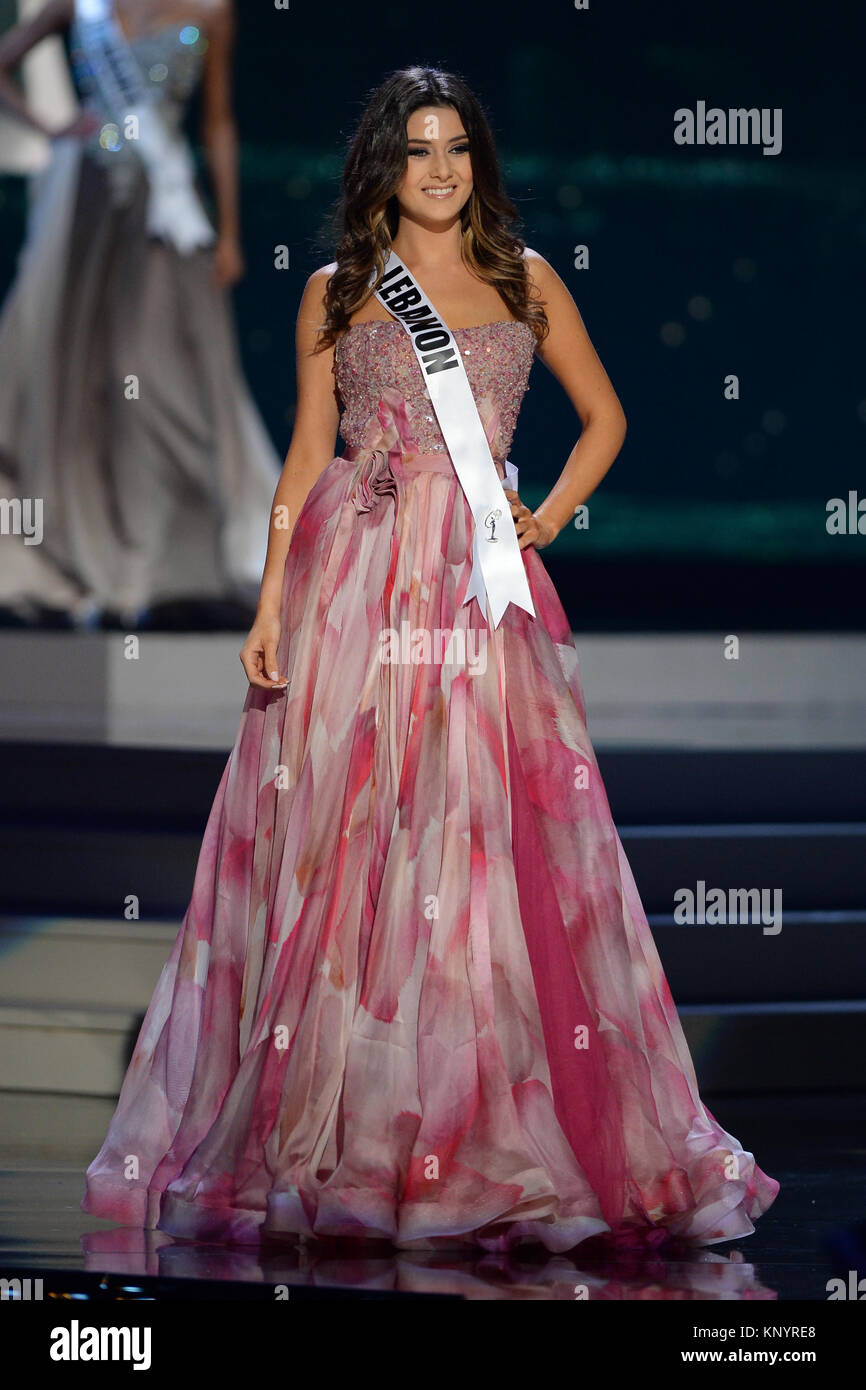 MIAMI, FL - JANUARY 21: Miss Lebanon Saly Greige competes in the The ...