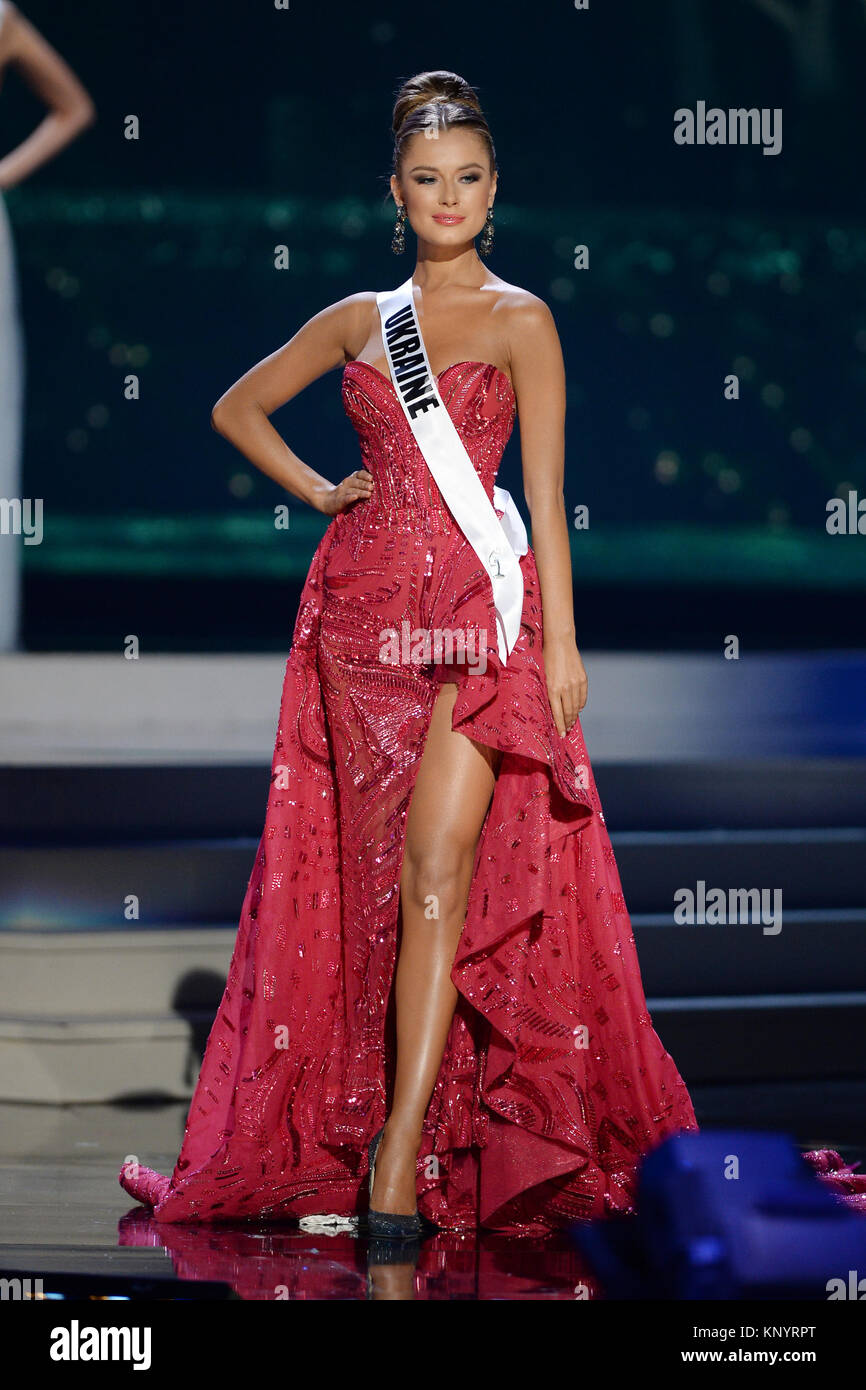 MIAMI, FL - JANUARY 21: Miss Ukraine Diana Harkusha competes in the The ...