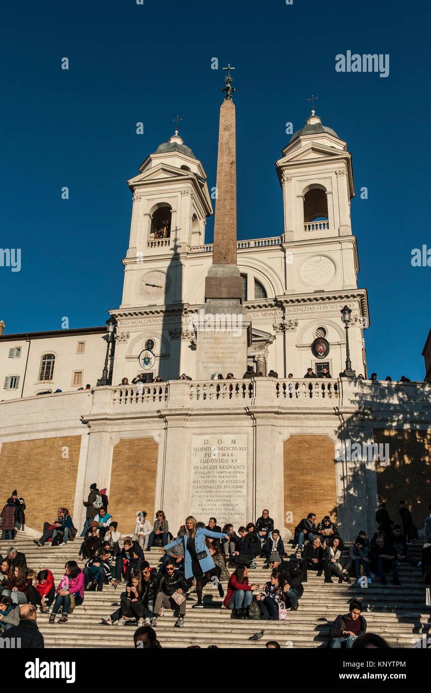 Trinità dei Monti church, Rome, Italy Stock Photo - Alamy