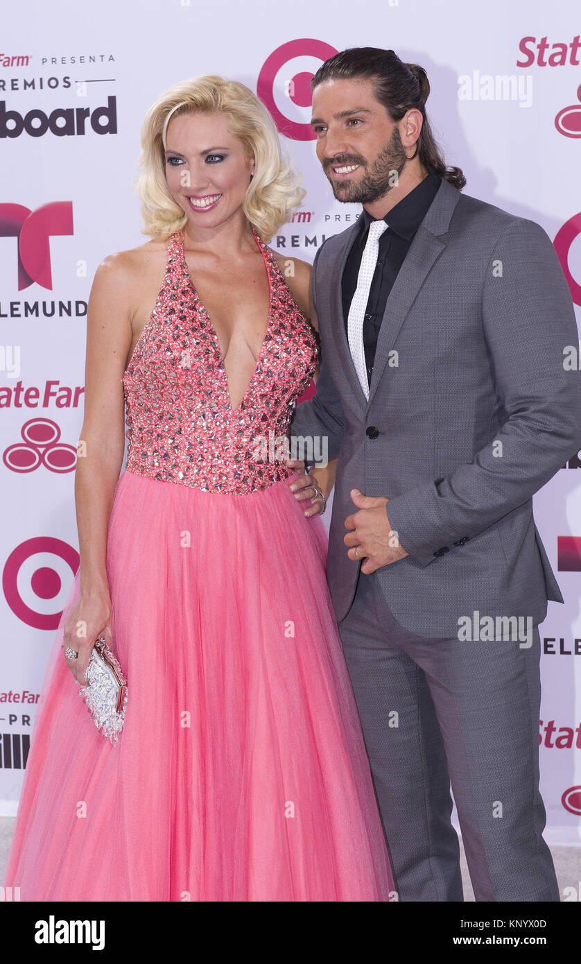 MIAMI, FL - APRIL 30: Carolina Laursen and David Chocarro arrives at ...