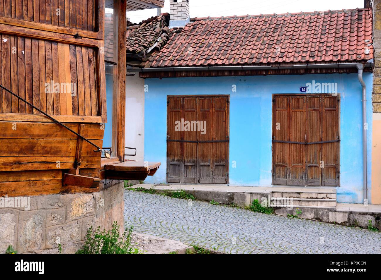 Color facades of Foca, Bosnia and Herzegovina Stock Photo - Alamy