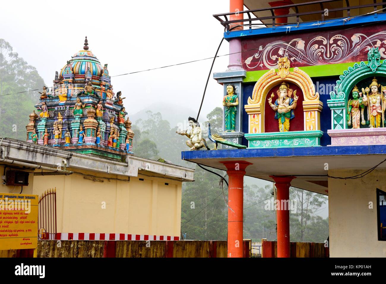 Hinduist temple in Munnar, Idukki province, Kerala, India Stock Photo ...