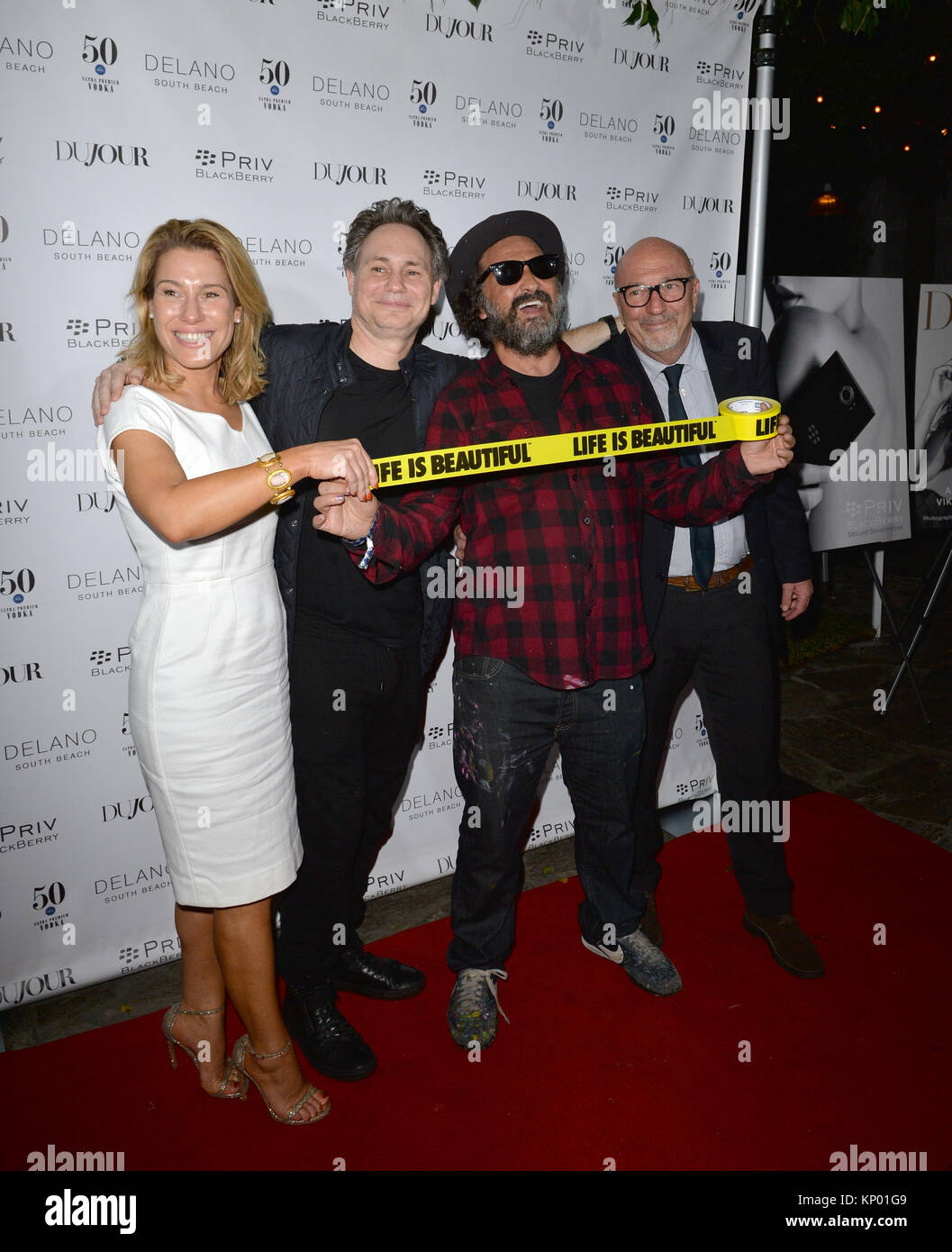 MIAMI BEACH, FL - DECEMBER 01: Jason Binn, Mr. Brainwash attends DuJour ...