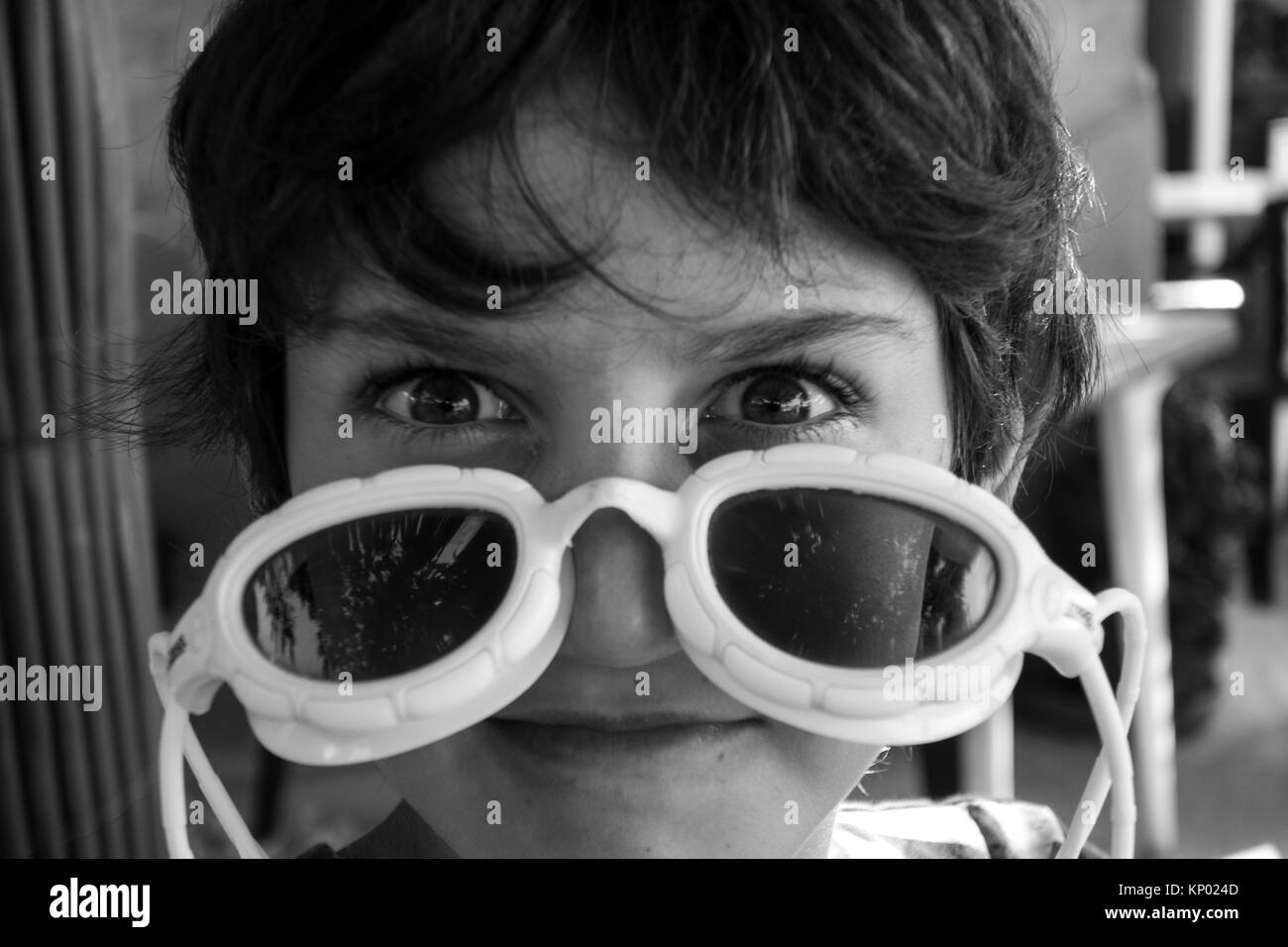 Children goggles black hi-res stock photography and images - Alamy