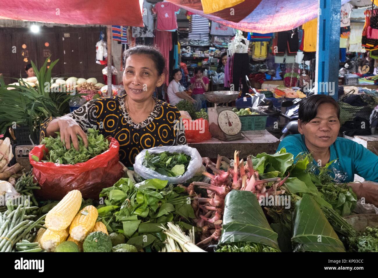 Pasar Turi vegetables market, Singkawang, West Kalimantan, Indonesia ...