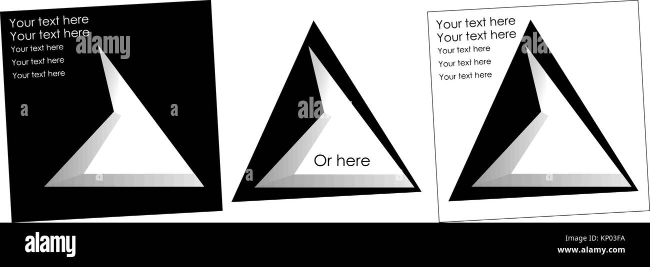 Logo triangles Black and White Stock Photos & Images - Alamy