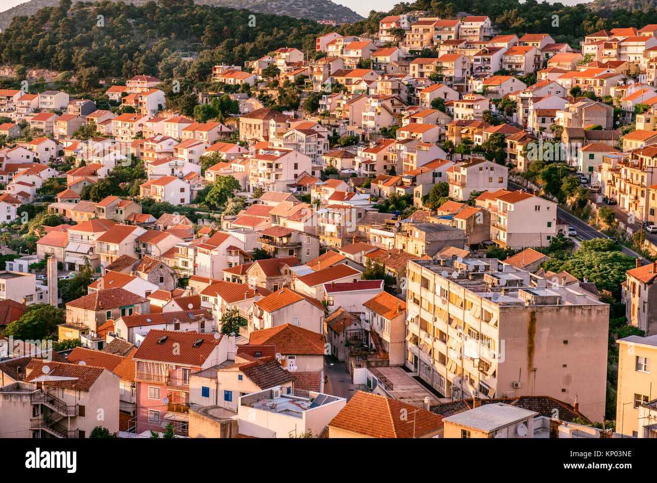 Sibenik barone fortress aerial hi-res stock photography and images - Alamy