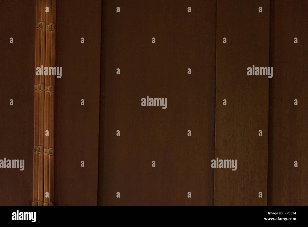 Brown Wood panel wall texture and old electrical wiring Stock Photo - Alamy