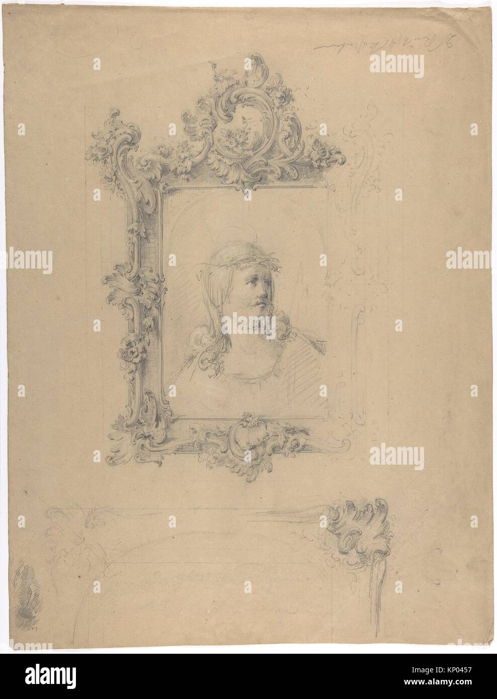 Two Rococo Frames, with Christ as Man of Sorrows in Upper Design ...