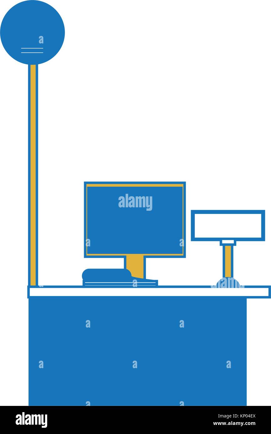 Convenience store interior counter Stock Vector Images - Alamy