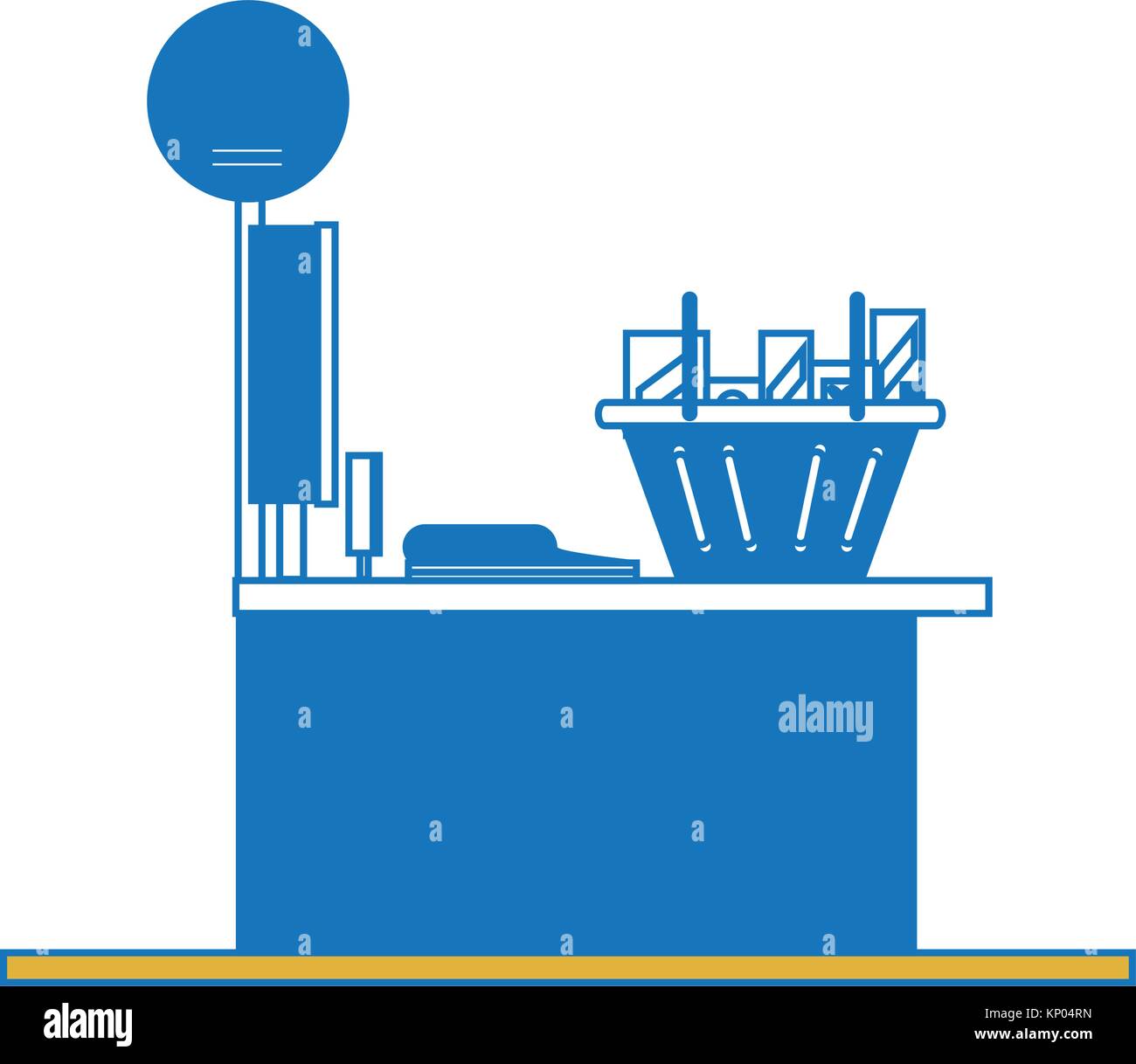 Convenience store interior counter Stock Vector Images - Alamy