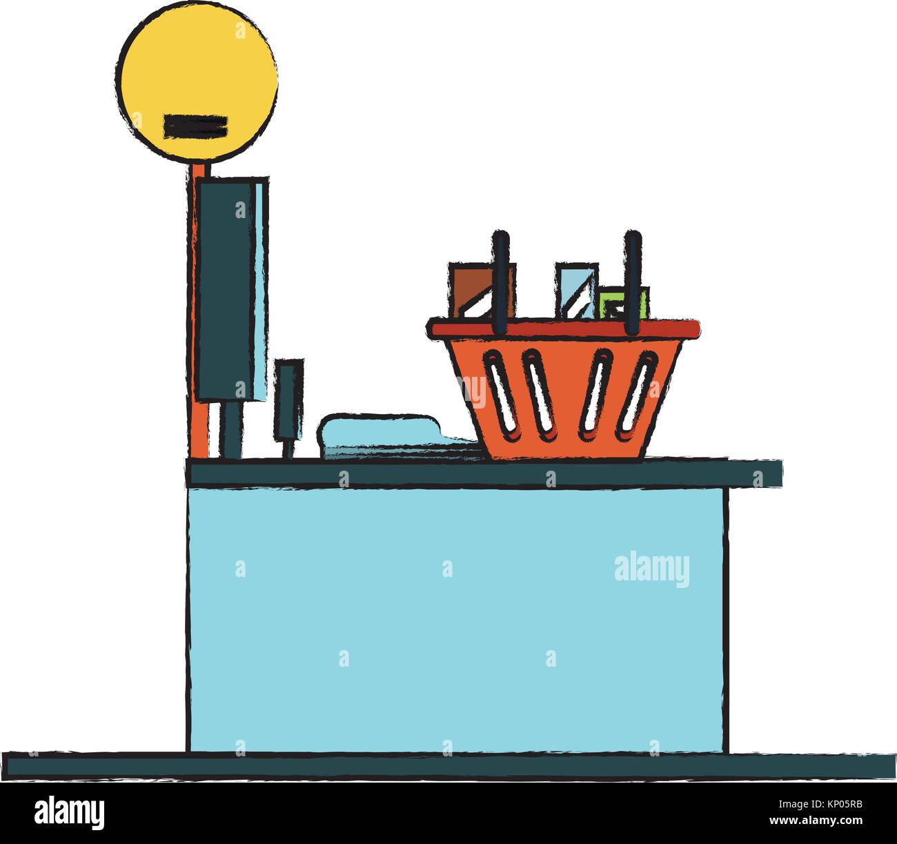 supermarket cash register design Stock Vector Image & Art - Alamy