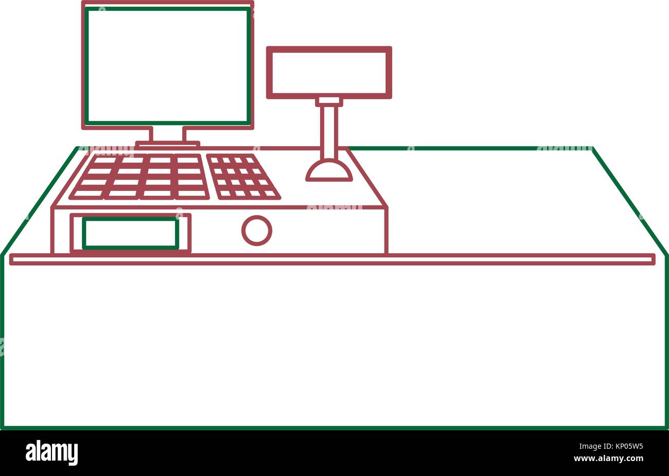 supermarket cash register design Stock Vector Image & Art - Alamy