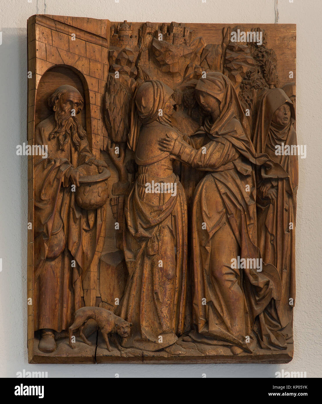 The Visitation. Date: ca. 1520; Culture: South German; Medium: Limewood; Dimensions: Overall: 35 ...