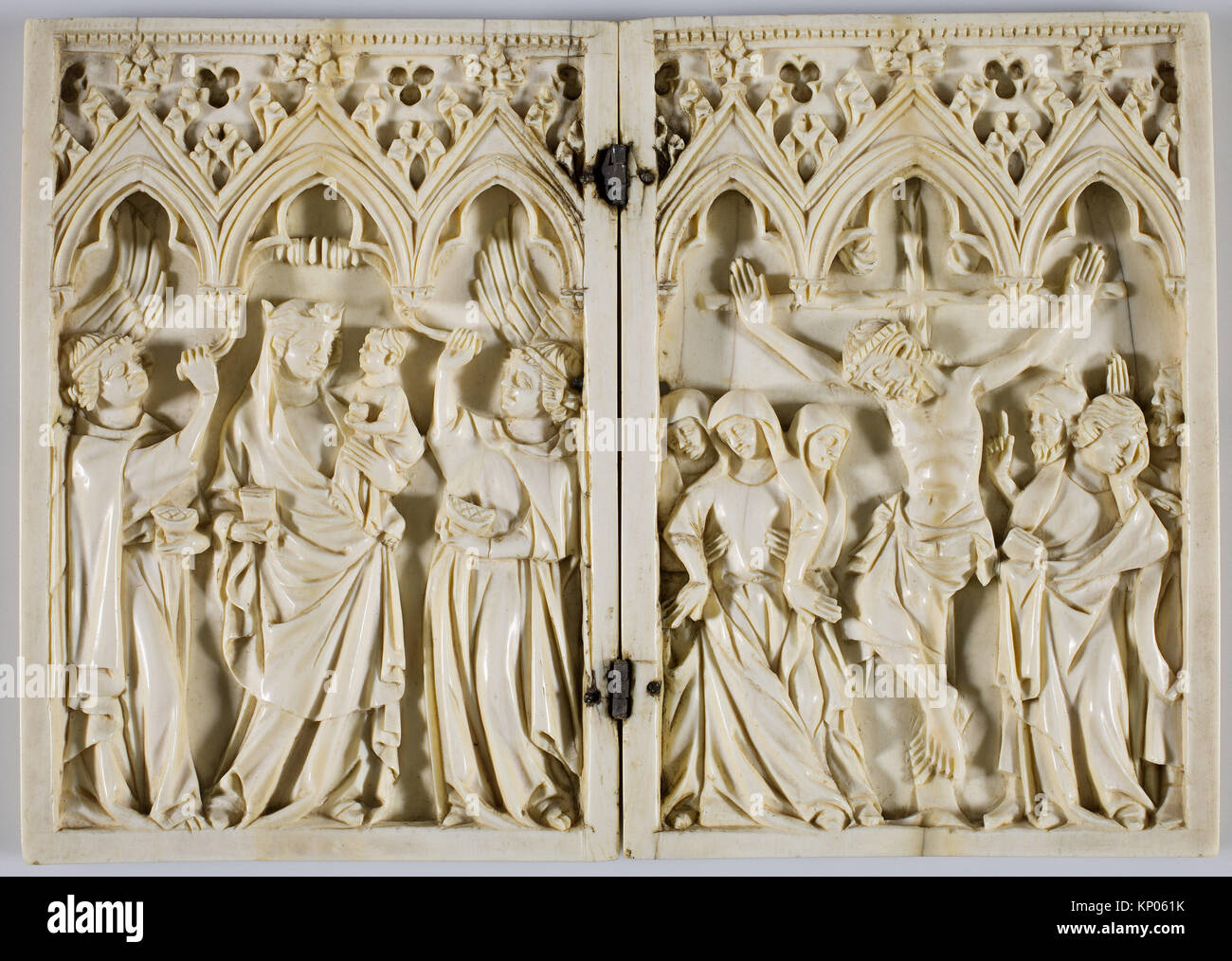 Diptych. Date: 14th century; Culture: French; Medium: Ivory with metal ...