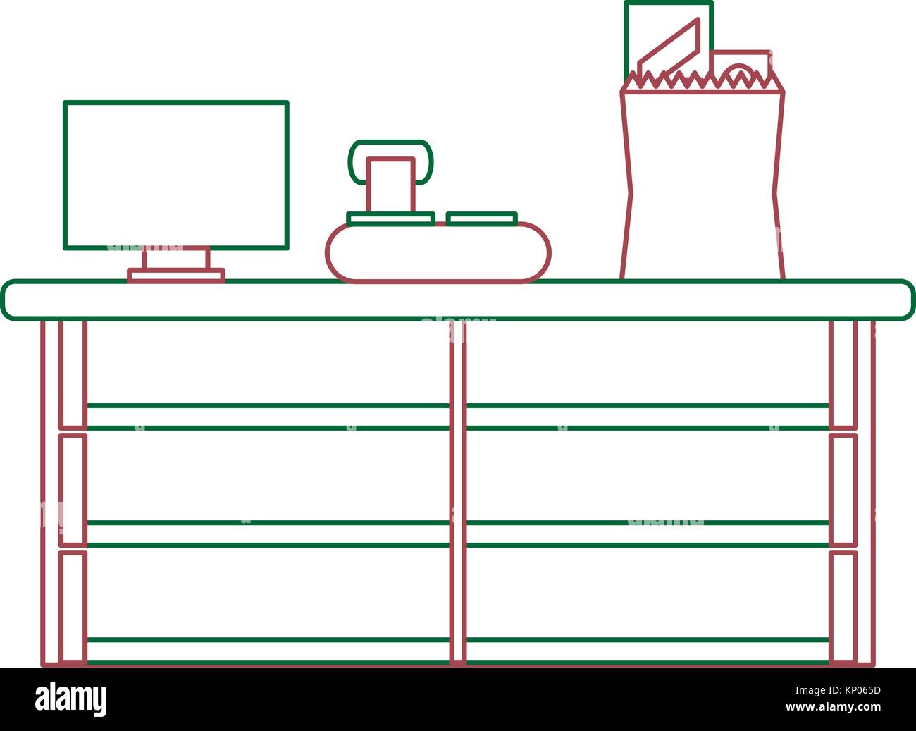 supermarket cash register design Stock Vector Image & Art - Alamy