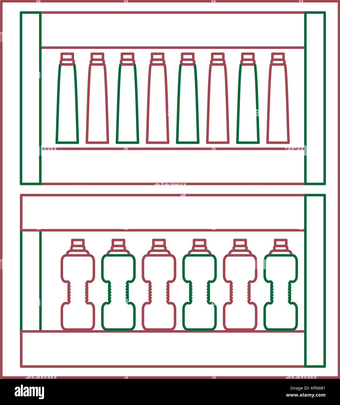 supermarket shelves design concept Stock Vector Image & Art - Alamy
