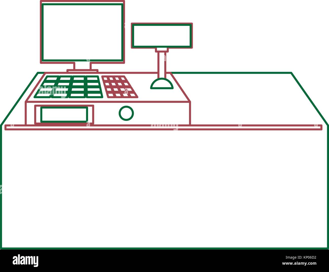 Convenience store interior counter Stock Vector Images - Alamy