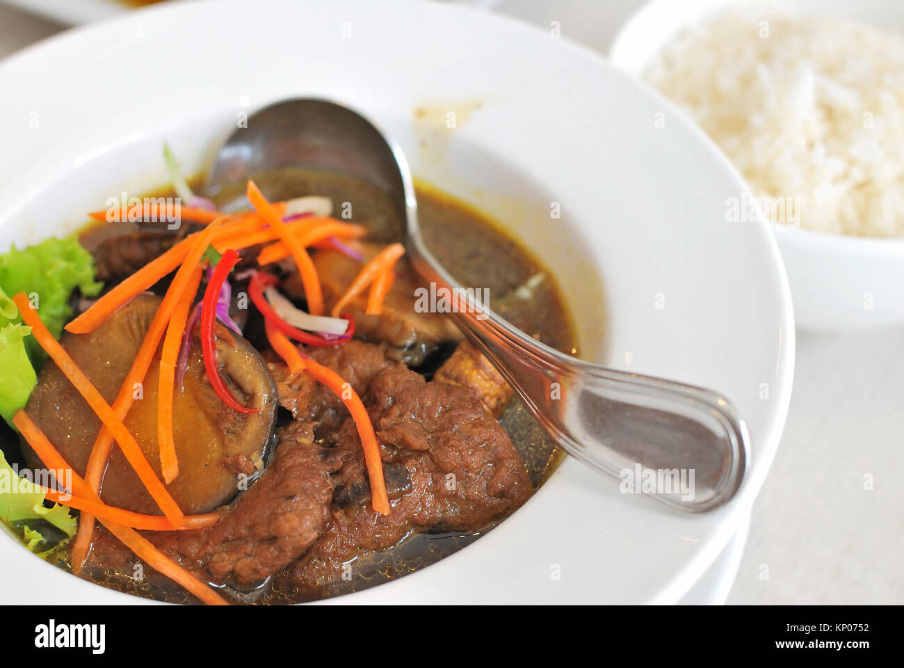 Sumptuous looking Chinese vegetarian mock chicken broth cooked with ...