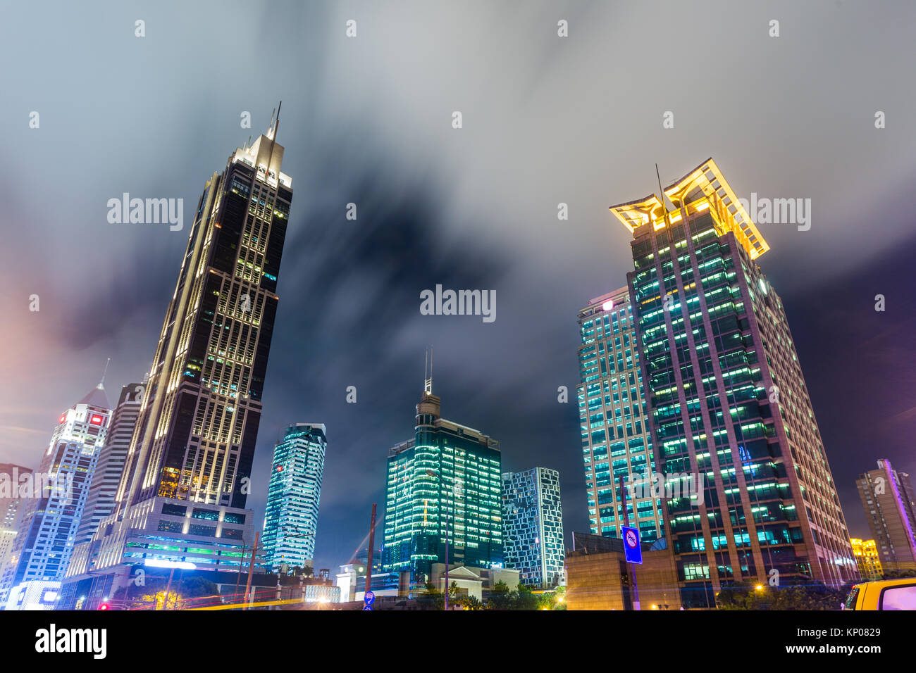 Skyscrapers from a low angle view in modern city of China Stock Photo ...