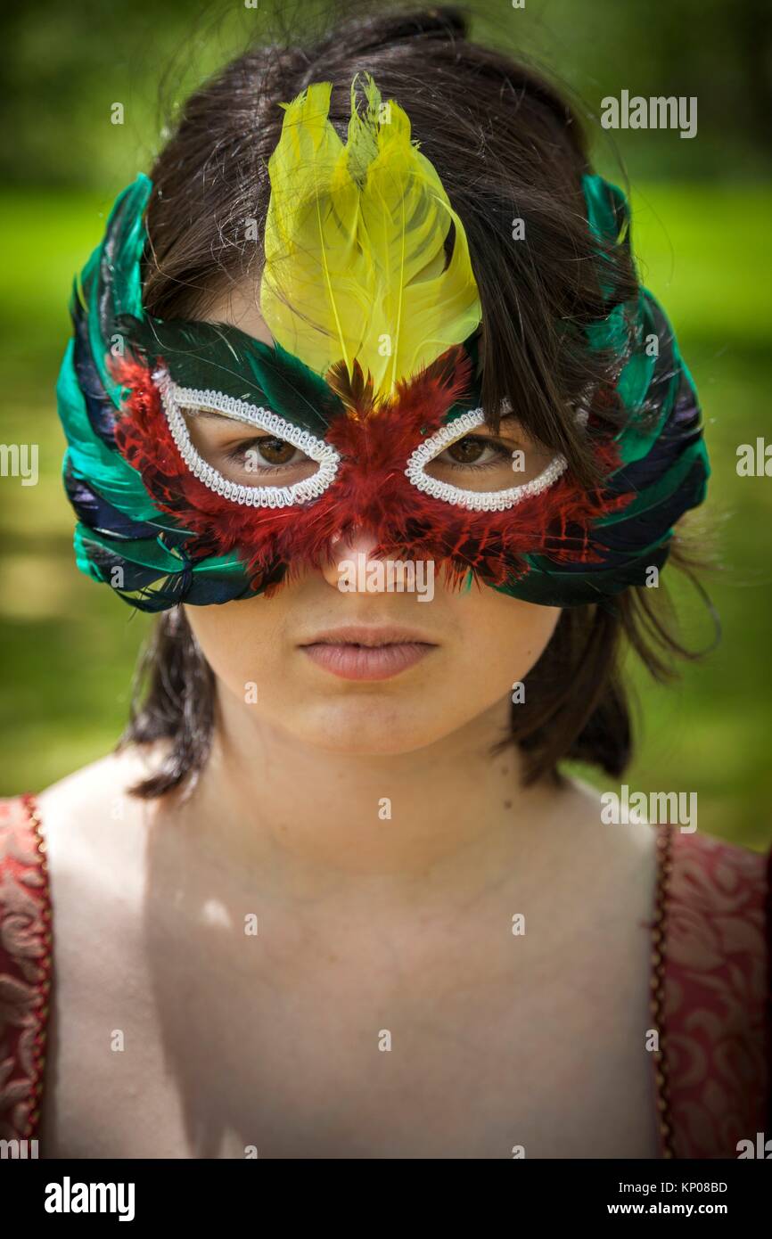 Woman White Anonymous Mask High Resolution Stock Photography and Images ...
