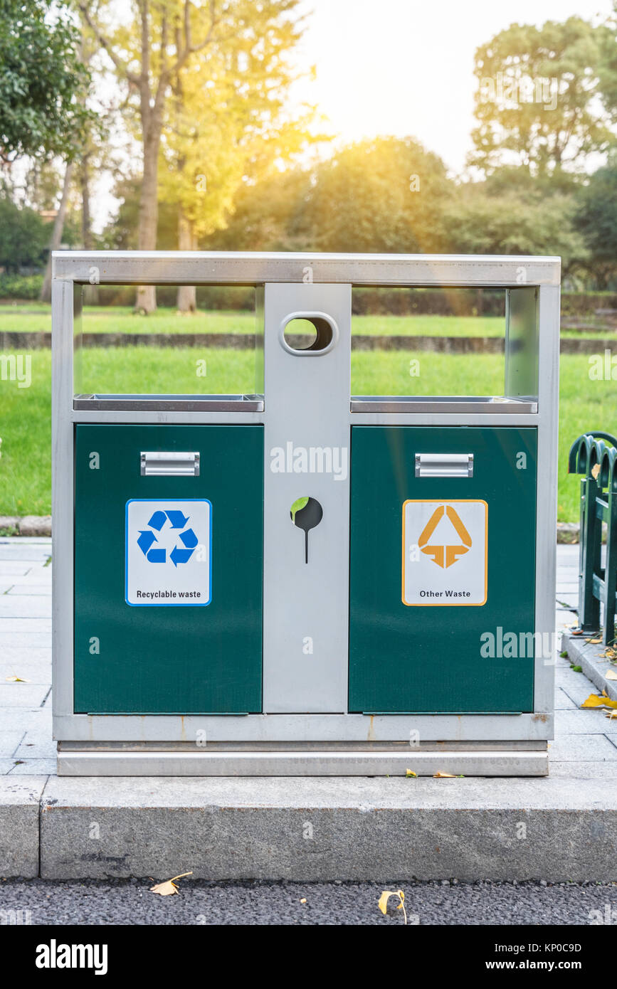 China recycling bins hi-res stock photography and images - Alamy