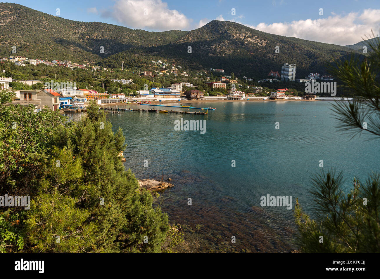 Novyi Svit settlement in the south-east of the Crimea, on the shore of ...