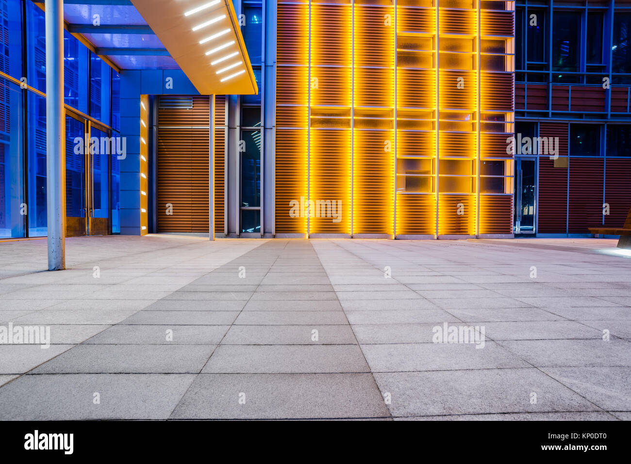 empty brick floor front of modern building in Shanghai Stock Photo - Alamy