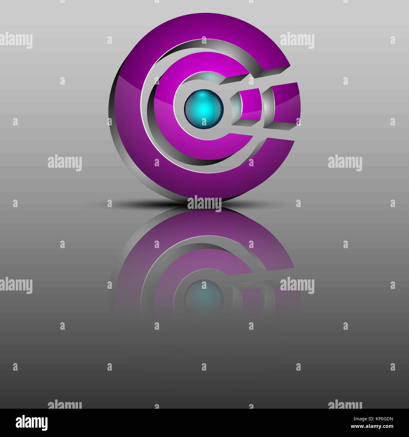 The vector 3d logo.Concept design Stock Vector Image & Art - Alamy