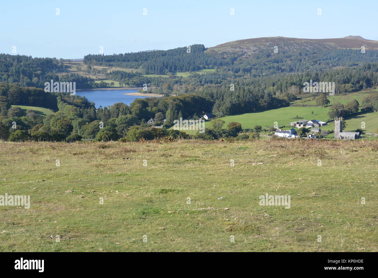 Burrator Reservoir and surrounding countryside Stock Photo - Alamy