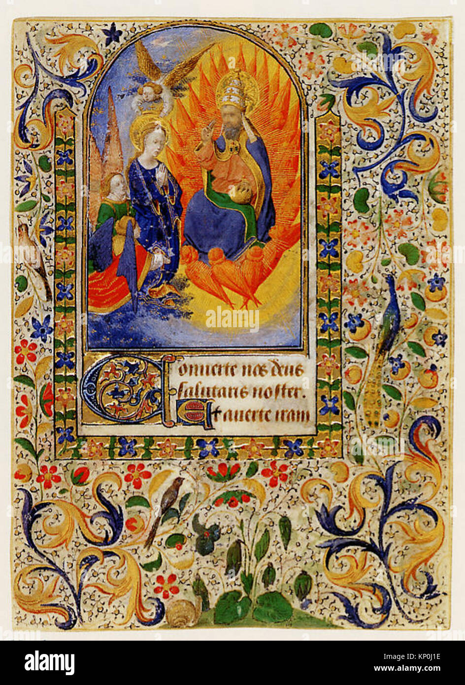 Painting depicting the Coronation of the Virgin, part of The Metropolitan Museum of Art ...