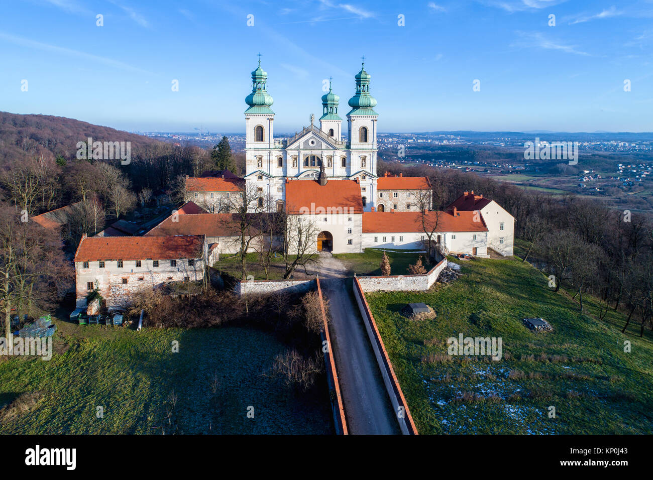 Krakow, Poland. Monastery of cameldolite brothers and baroque church in ...