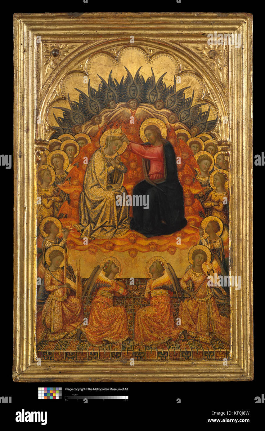 Illustration of a polyptych panel with engaged cassetta frame, showing ...