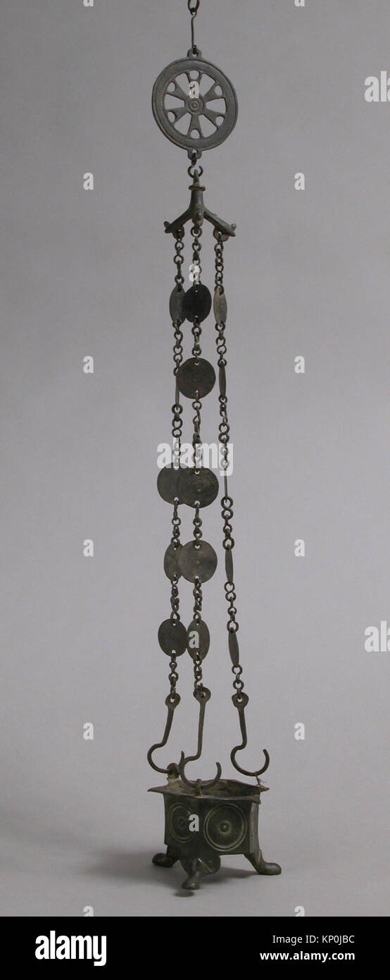 Suspended metal censer for incense use in religious ceremonies ...