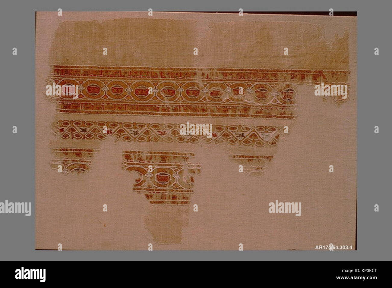 A preserved fragment of an ancient manuscript with visible text and ...