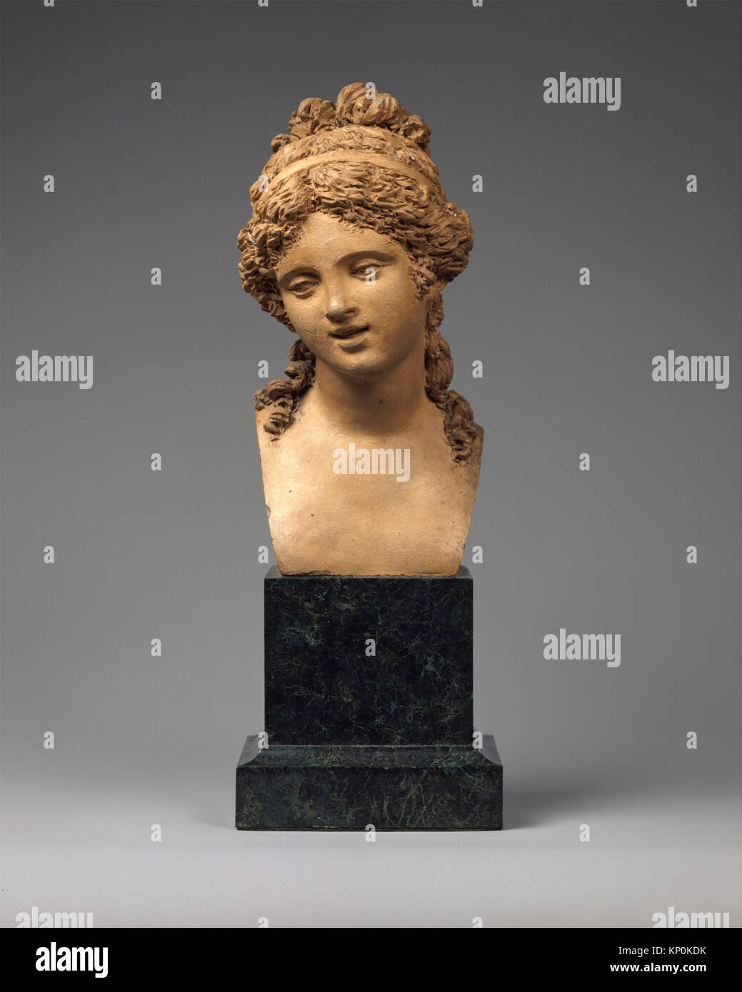 Classical female bust showing detailed facial features and hairstyle ...